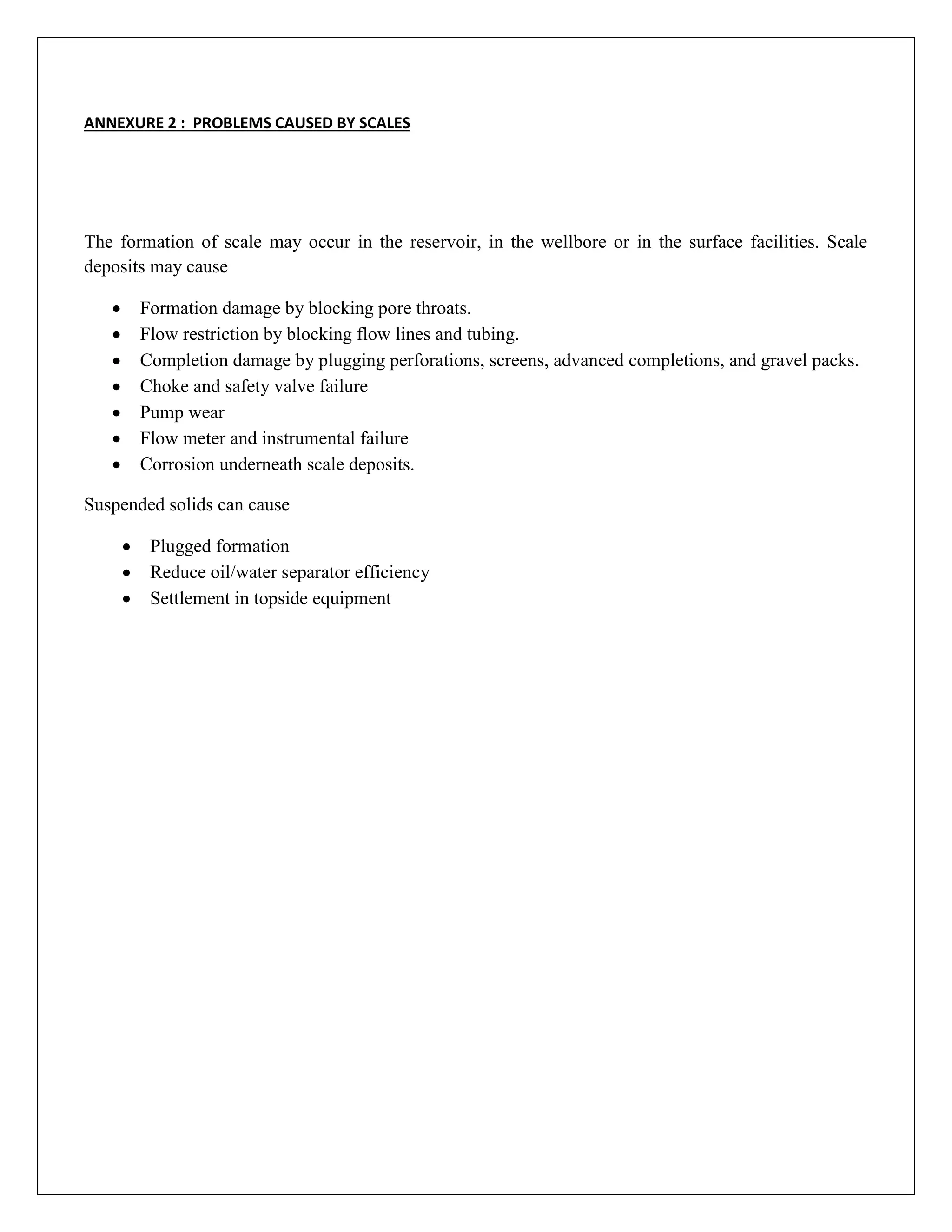 Scale Formation problems in Oil & Gas Industry : Its reduction ...