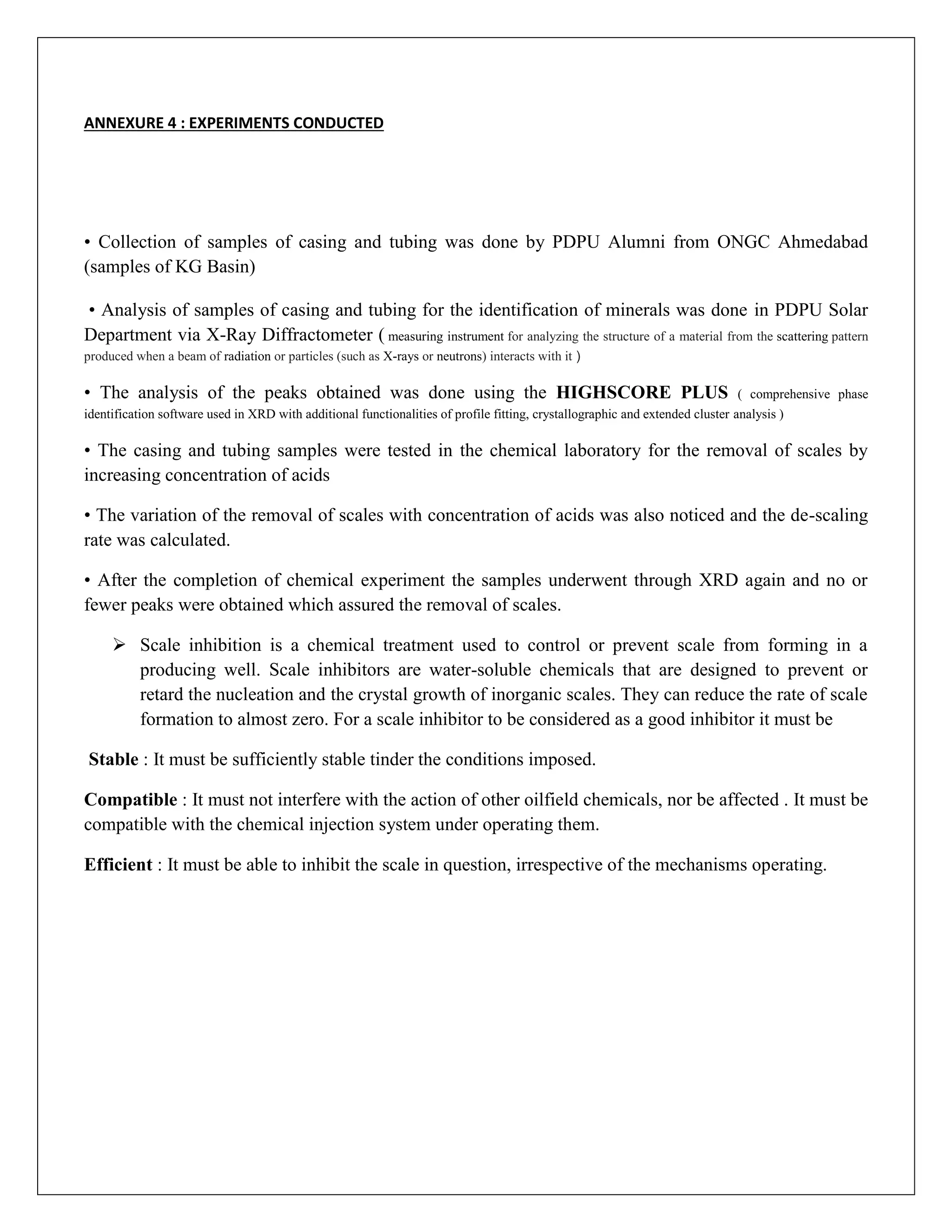 Scale Formation problems in Oil & Gas Industry : Its reduction ...