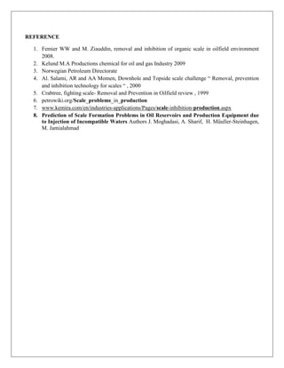 Scale Formation problems in Oil & Gas Industry : Its reduction ...