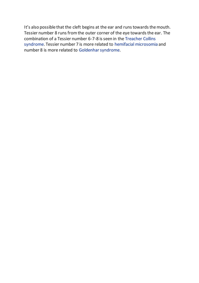 Tessier classification for orthodontist by Almuzian | DOCX