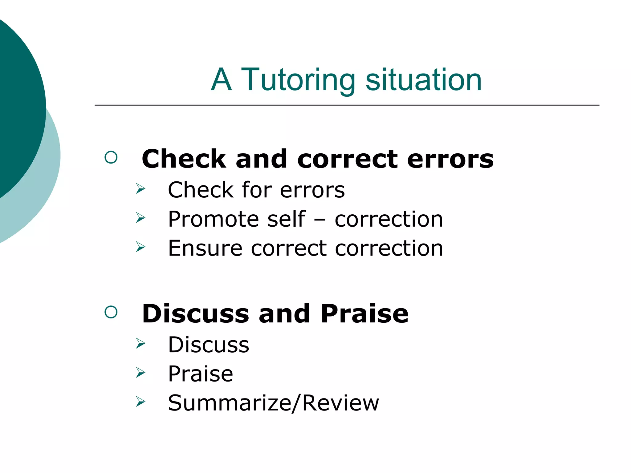 Tutoring | PPT