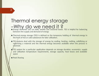 TES slides for thermal phase chage material based systems | PPTX