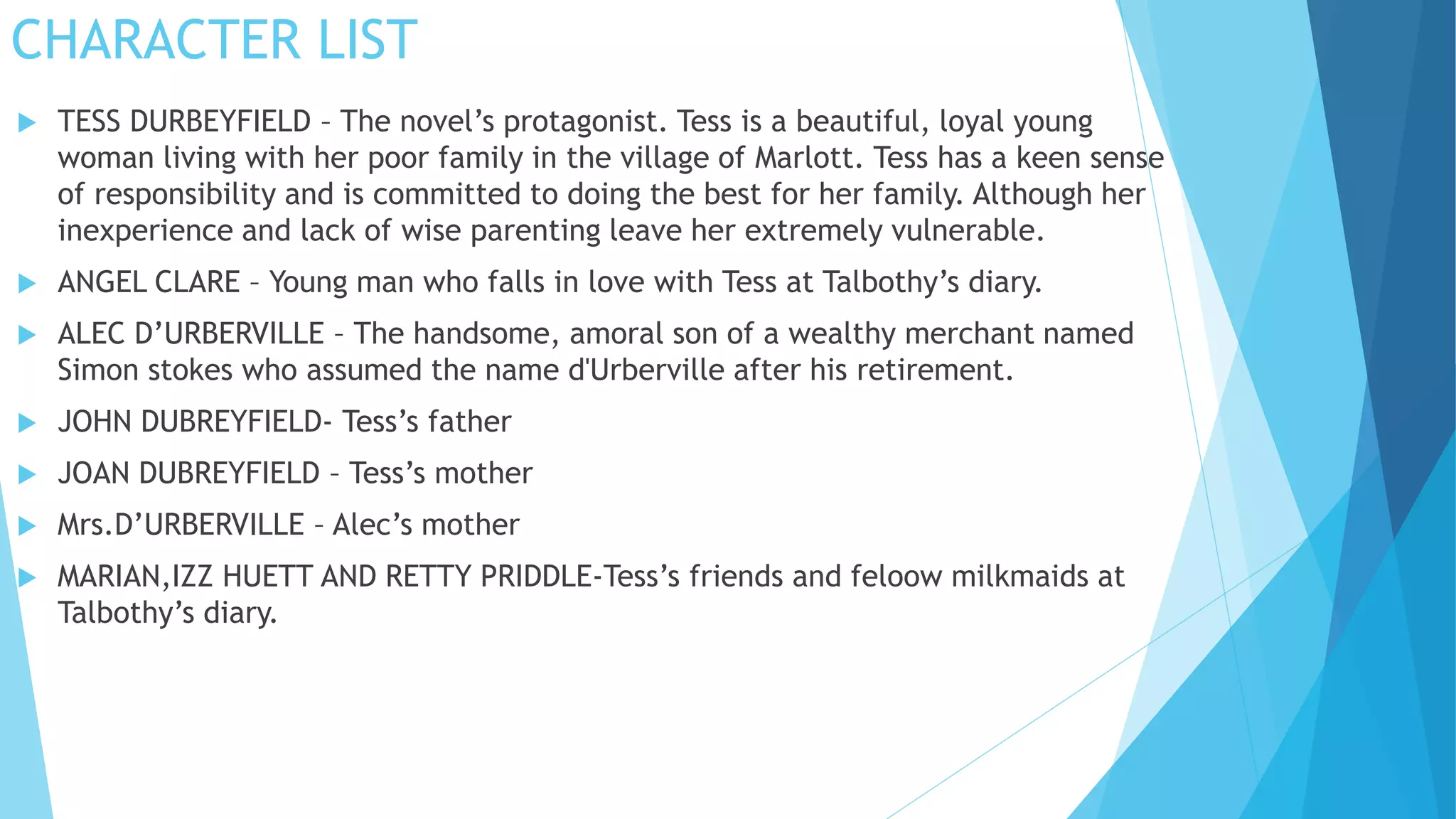 Tess of the d’urbervilles | PPTX