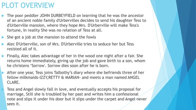 Tess of the d’urbervilles | PPTX | Romance | Genres