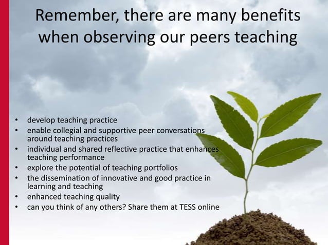 Peer Observation Tips for TESS | PPT