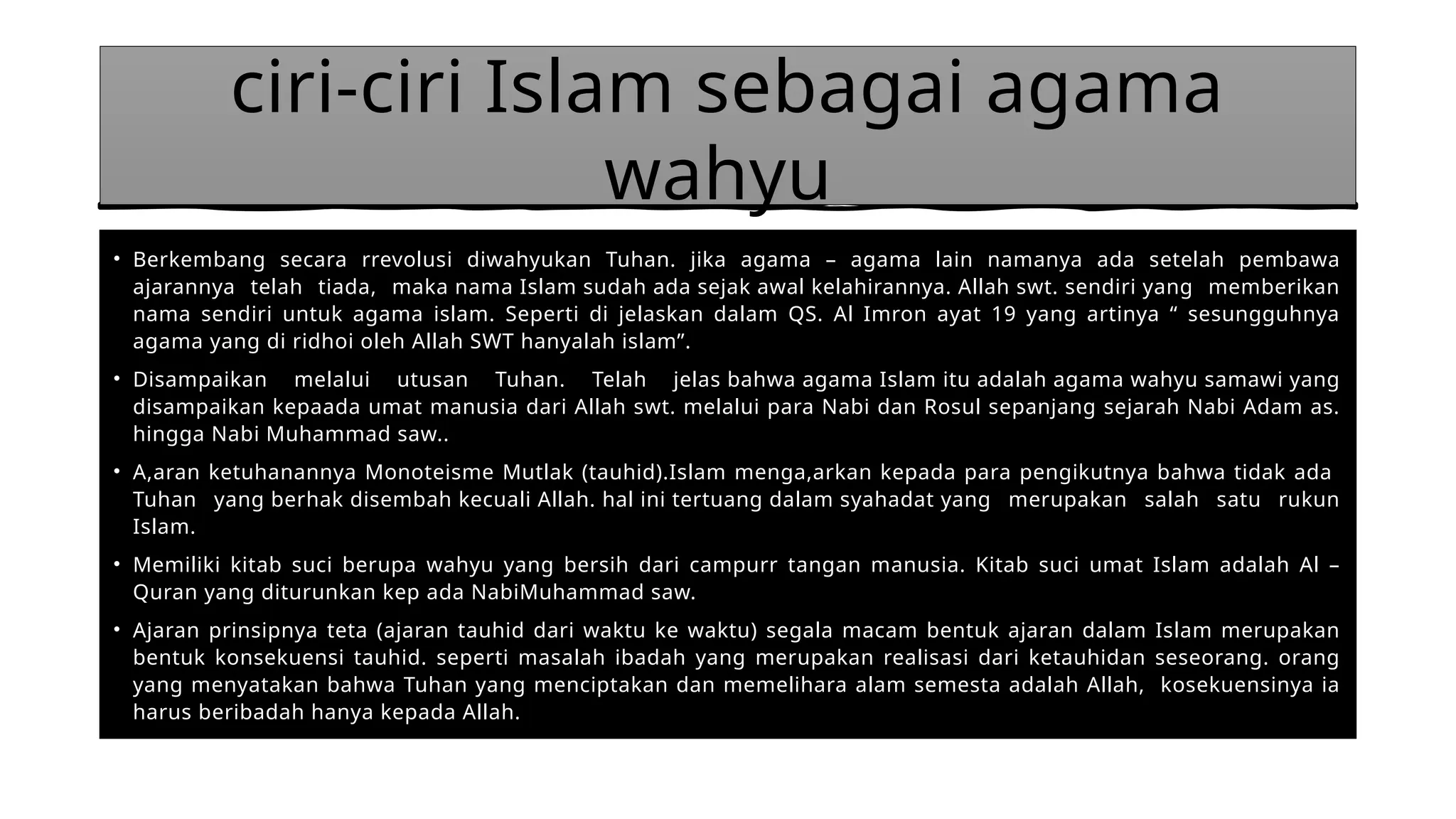 ppt agama islam. islam adalah wahyu allah | PPT