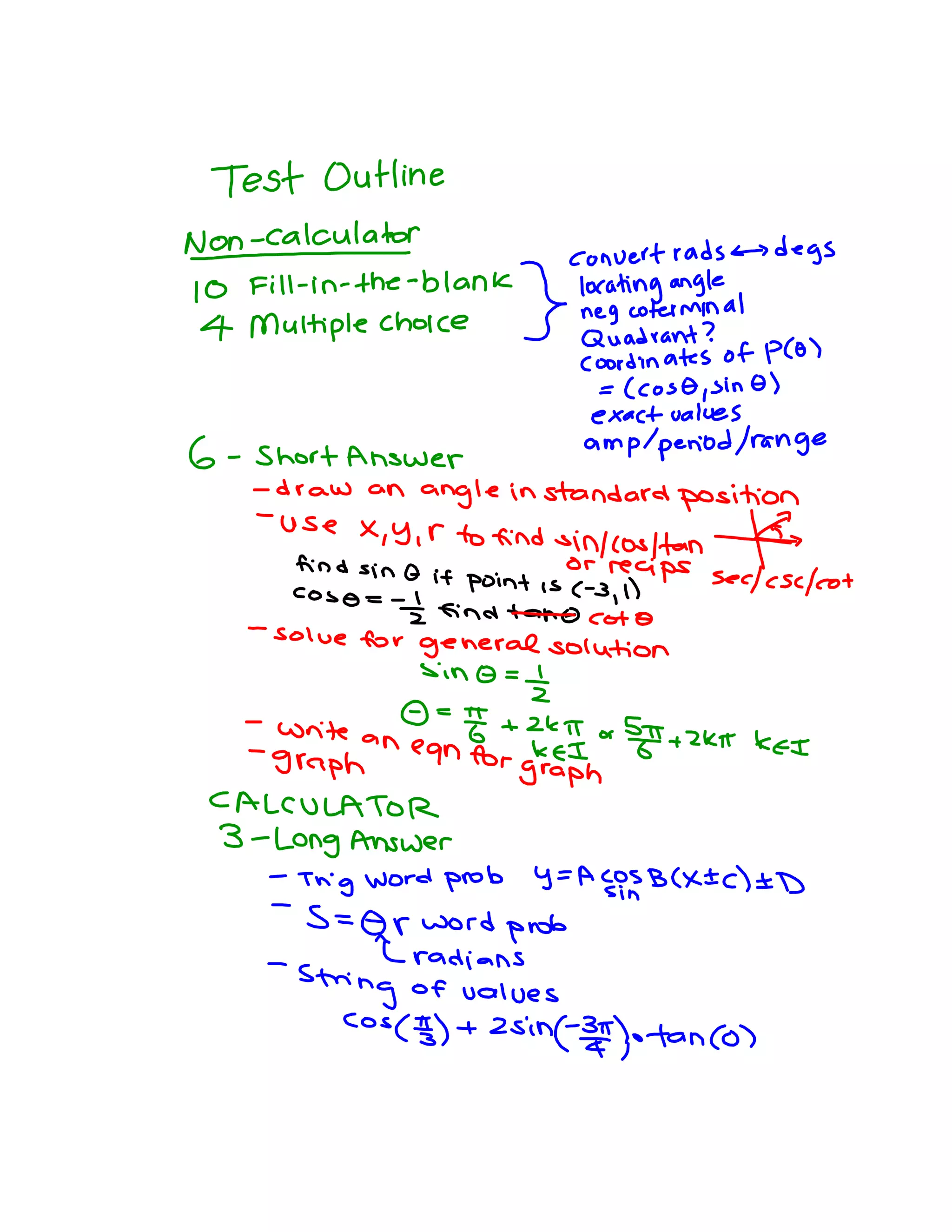 Test outline | PDF