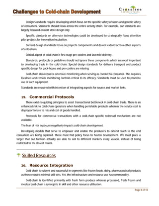 Bottlenecks to Cold-chain Development | PDF