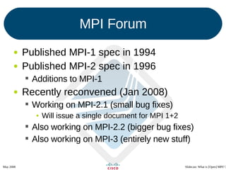 What is [Open] MPI? | PPT