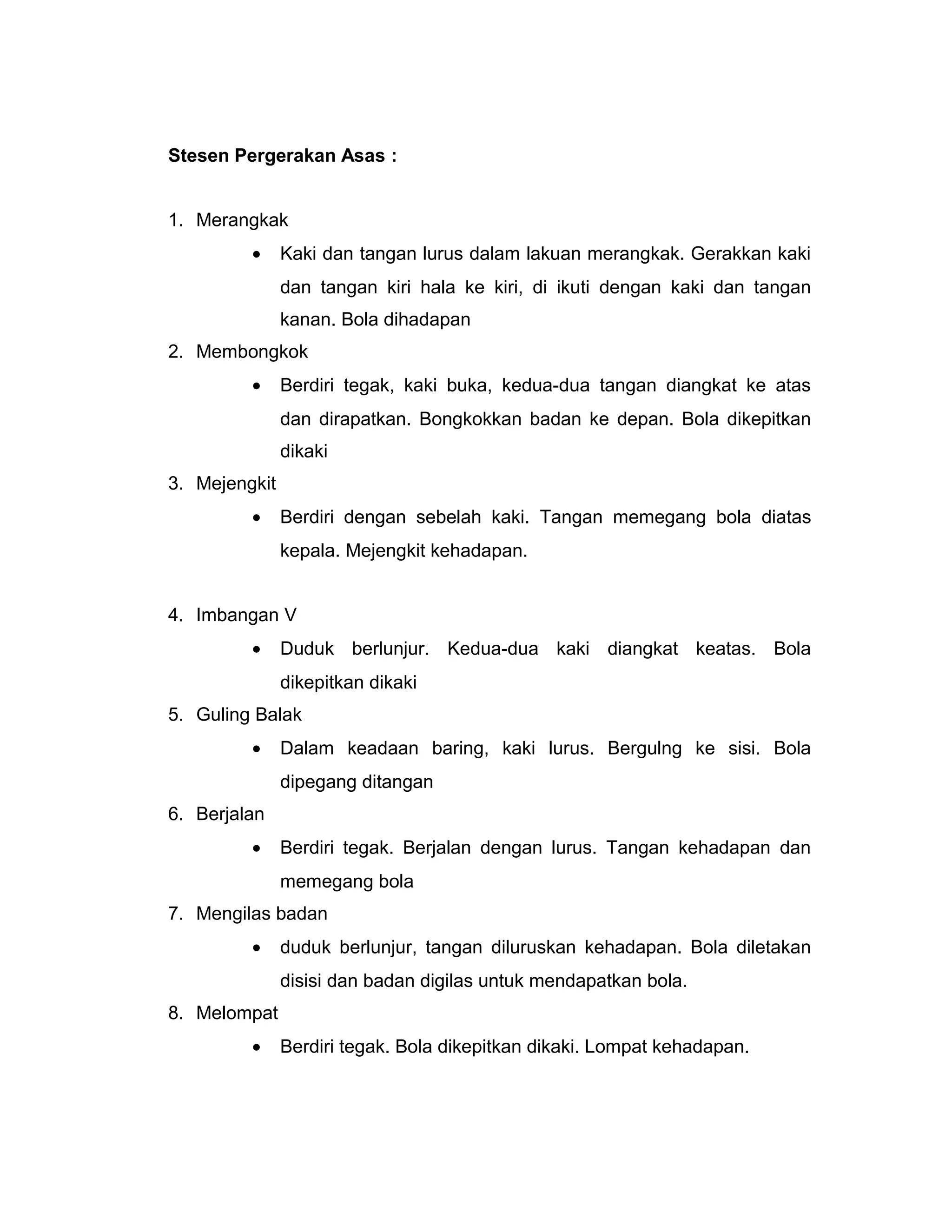PERGERAKAN ASAS ( LOKOMOTOR, BUKAN LOKOMOTOR DAN MANIPULASI ALATAN | DOC