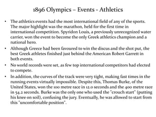 1896 Summer Olympic games | PPTX