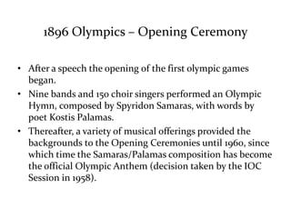 1896 Summer Olympics Opening Ceremony