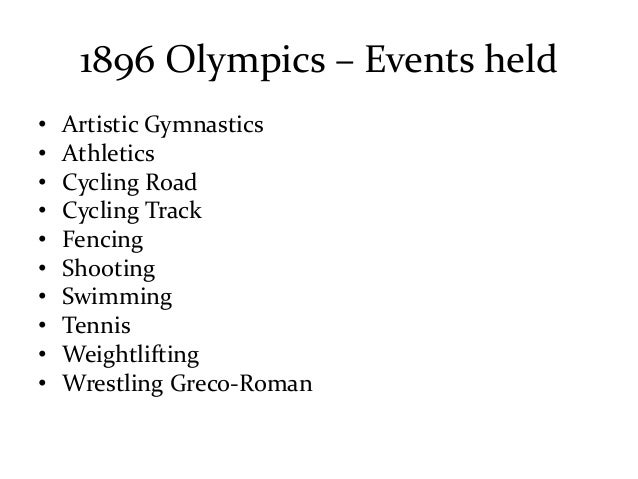 1896 Summer Olympic games