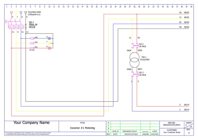 MCC PANEL WIRING, GA and BOM Sample | PDF