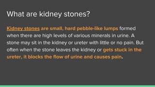 How to Manage the Pain of Kidney Stones | PDF