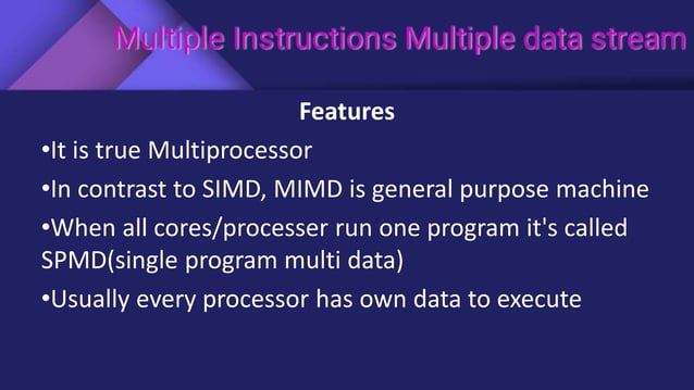 Flynn's Classification parallel processing