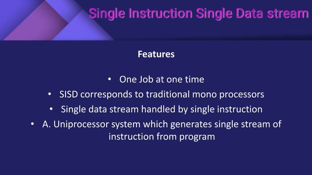 Flynn's Classification parallel processing Flynn's Classification parallel processing