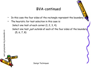 Test design techniques | PPT | Programming Languages | Computing