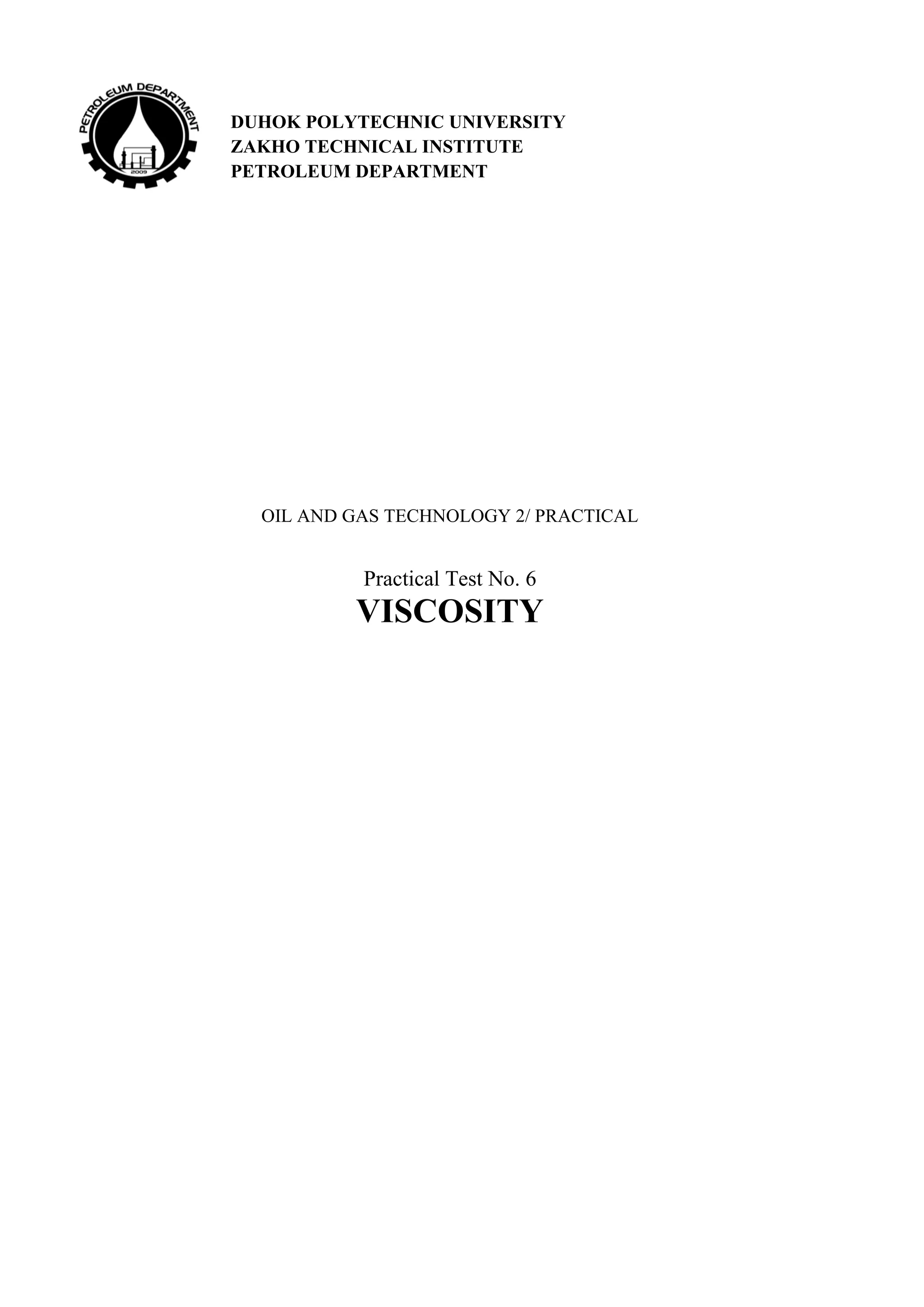 Test 6 viscosity | PDF
