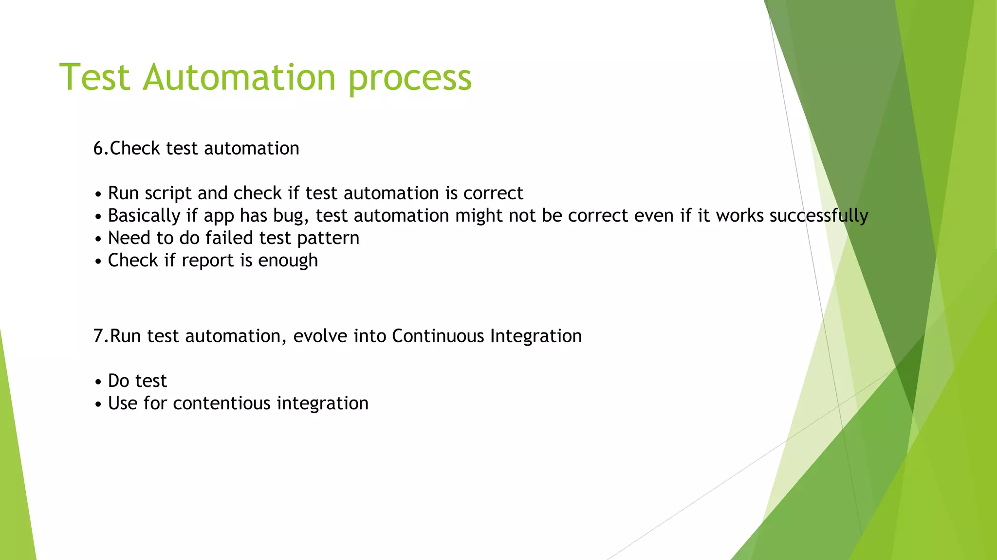 Test automation lesson | PPTX