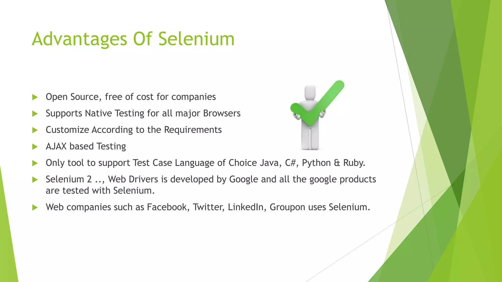 Test Automation And Selenium Ppt