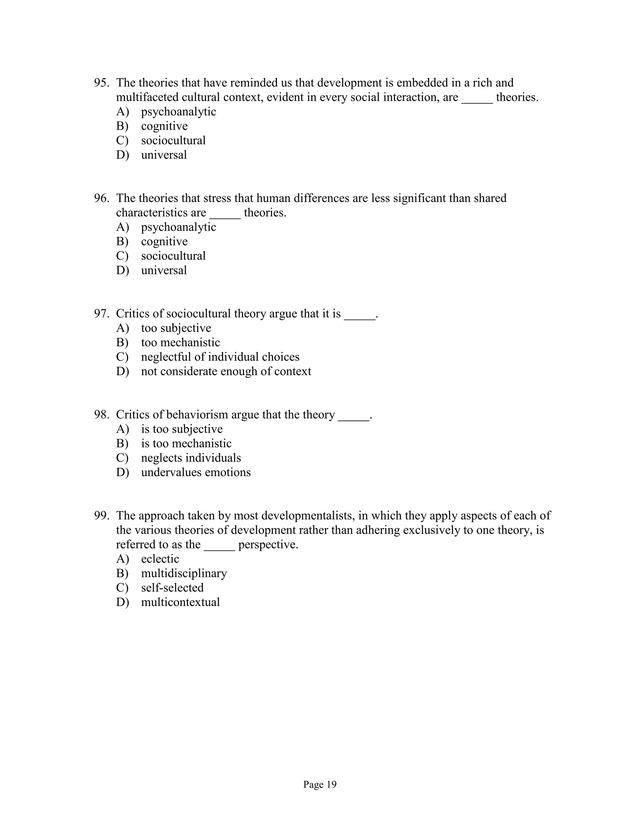 Test Bank for Developing Person Through Childhood and Adolescence 10th ...