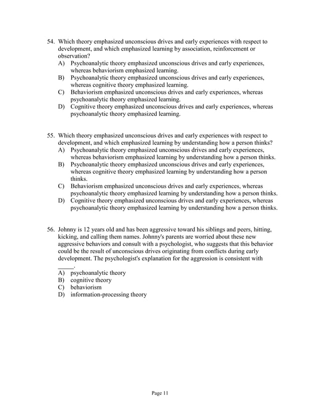 Test Bank for Developing Person Through Childhood and Adolescence 10th ...