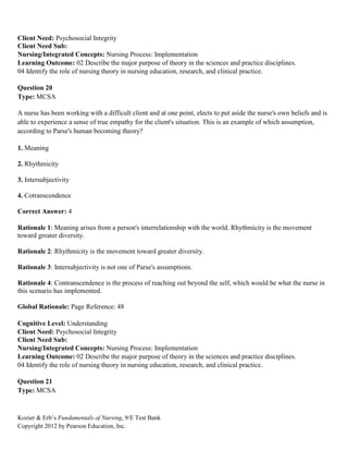Test Bank for Kozier and Erbs Fundamentals of Nursing 9th Edition by ...