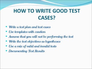 Test Cases Maintaining & Documenting | PPT