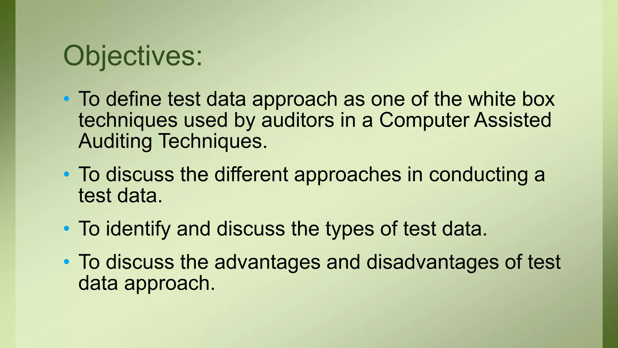 Test Data Approach | PPTX