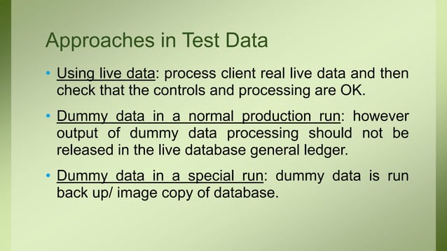 Test Data Approach | PPTX