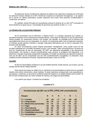 Test de-valores-inter-person-ales-siv | PDF