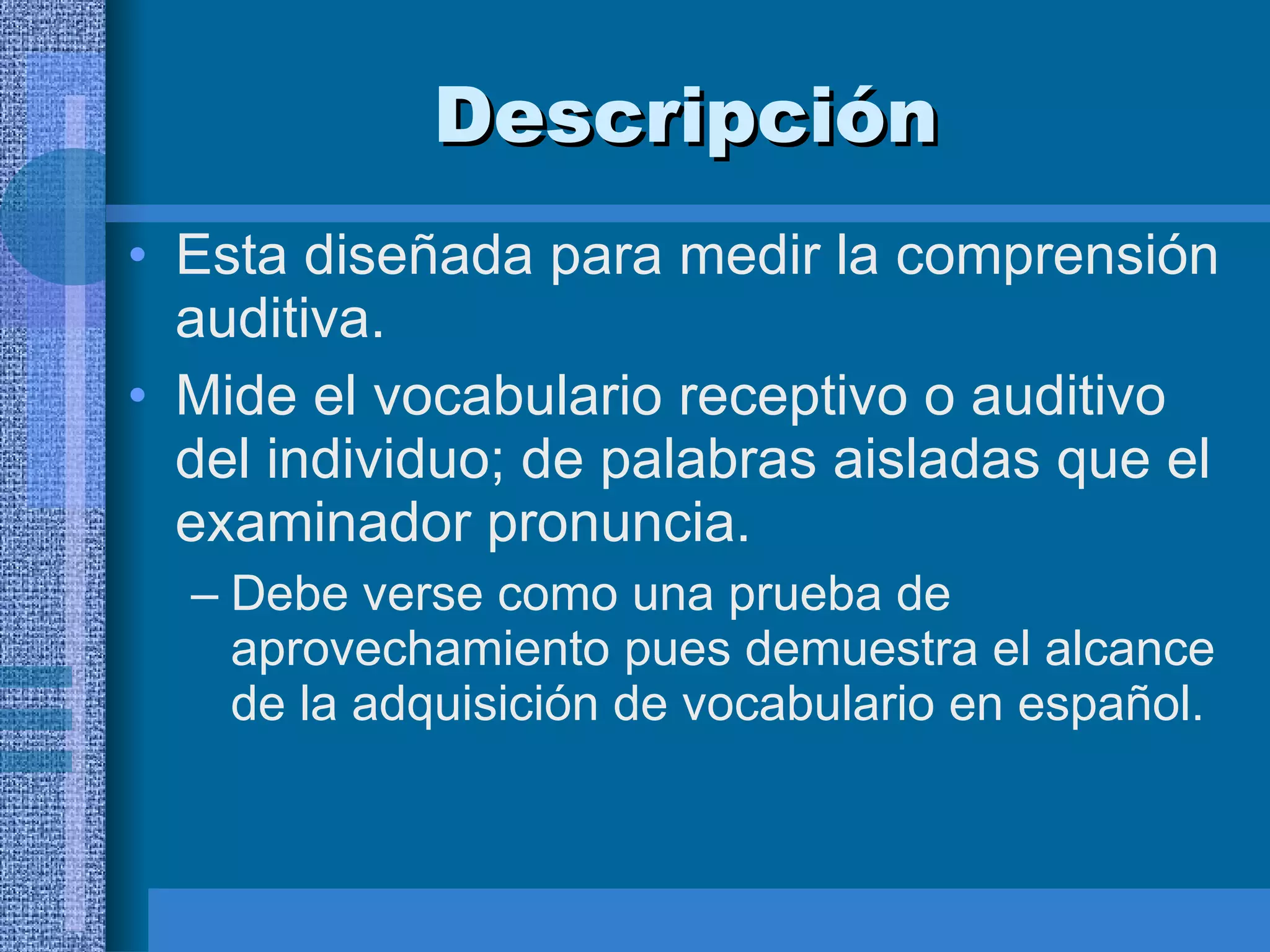 Test De Vocabulario De Imagenes Peabody | PPT