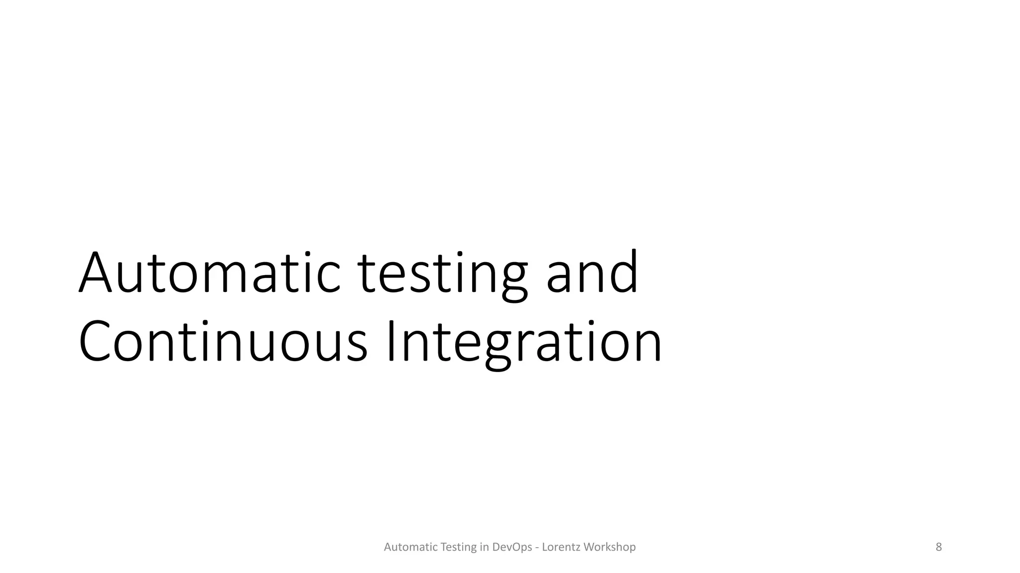 Automatic Testing In Devops Ppt