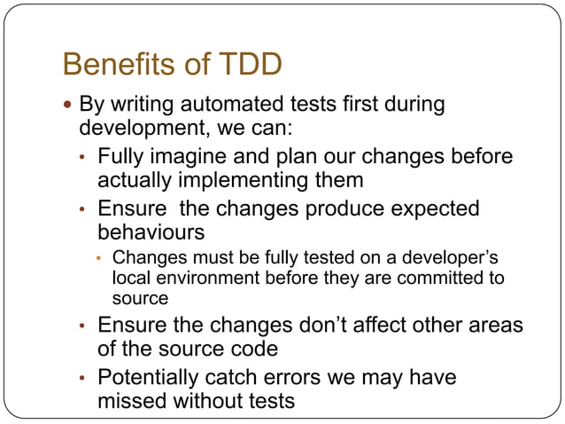 Test-driven development and Umple | PPT