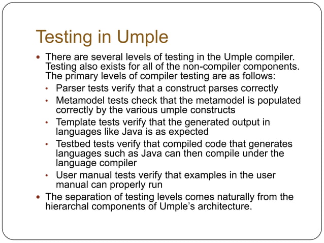 Test-driven development and Umple | PPT