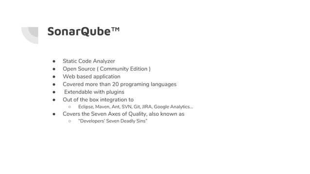 Test Driven Development With Sonarqube Ppt