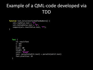 Test driving-qml | PPTX | Programming Languages | Computing