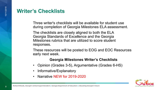 GA Milestone Test examiner-training pre-admin | PPTX