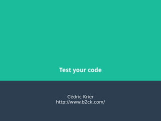 Test your code | PPT