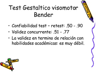 Test Gestaltico Visomotor Bender Ii | PPT
