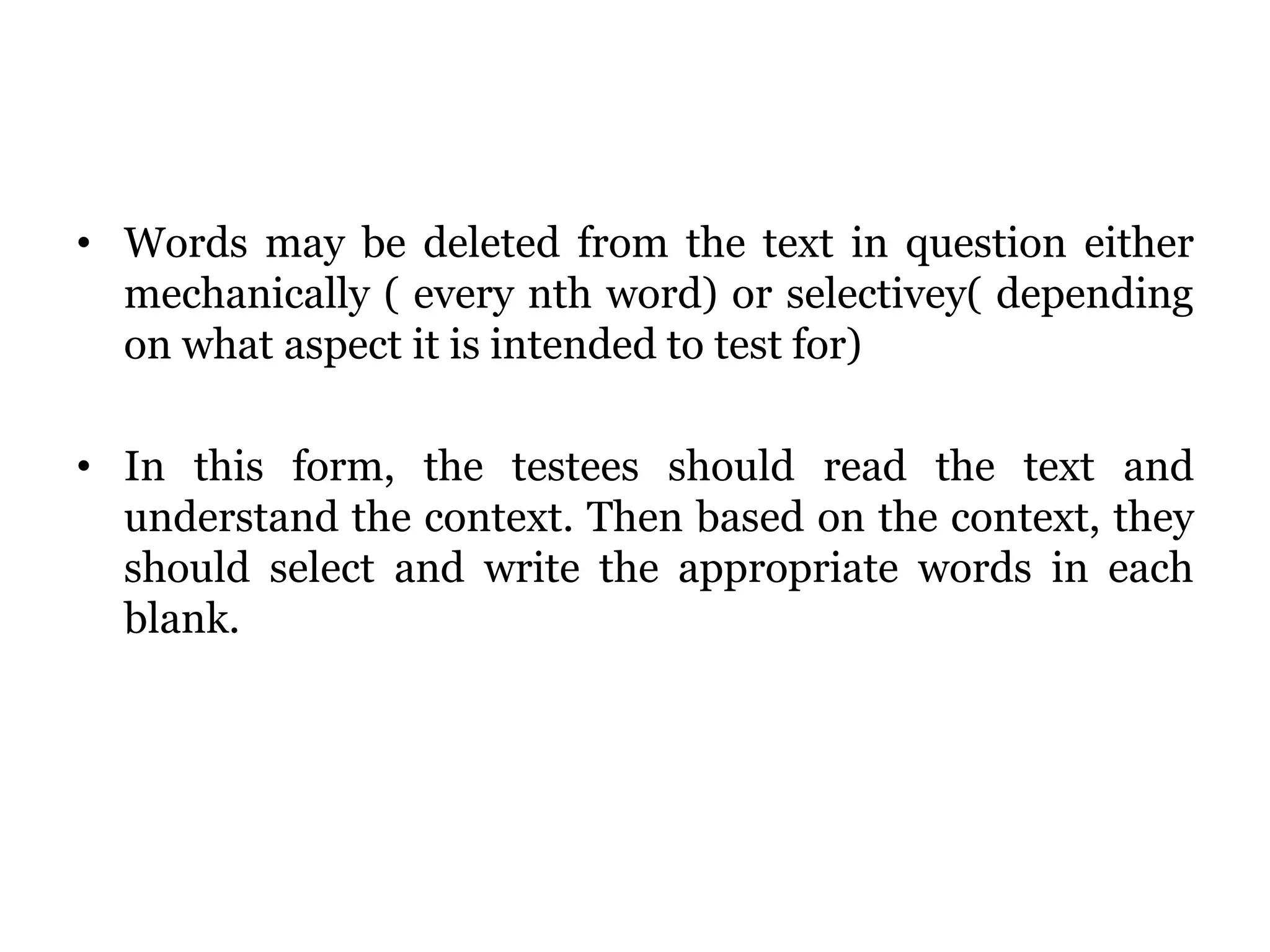 Test item formats: definition, types, pros and cons | PPTX