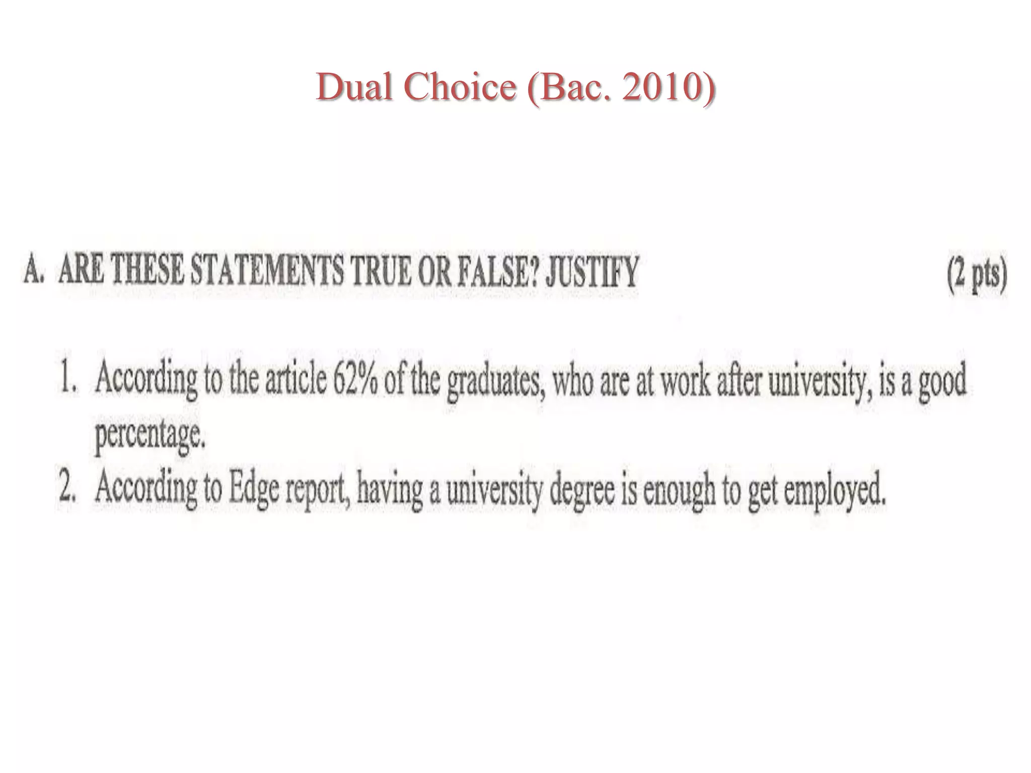 Test item formats: definition, types, pros and cons | PPTX