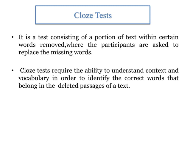 Test item formats: definition, types, pros and cons | PPTX