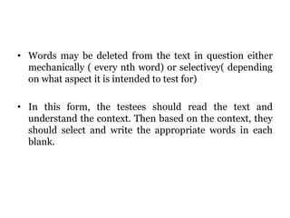Test item formats: definition, types, pros and cons | PPTX