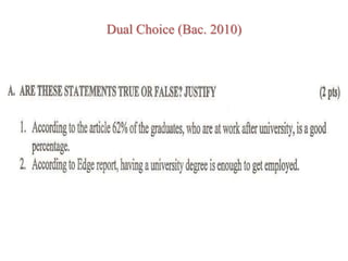 Test item formats: definition, types, pros and cons | PPTX