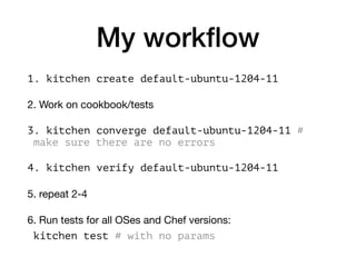 Using Test Kitchen for testing Chef cookbooks | PDF