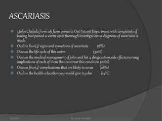 Test medicine and medical nursing examination | PPT