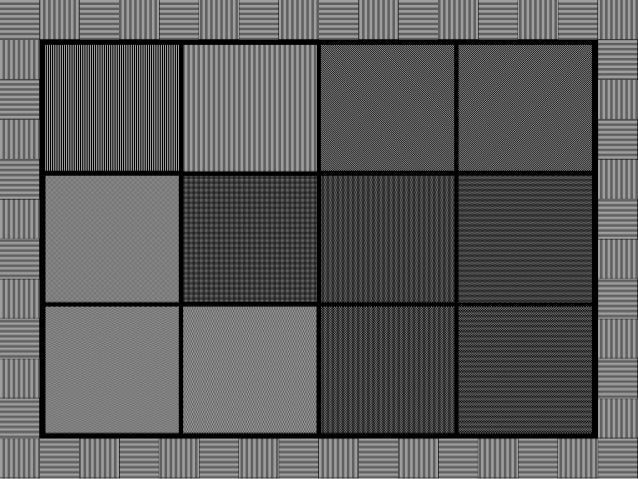 Test pattern-for-lcd memory effect in projectors