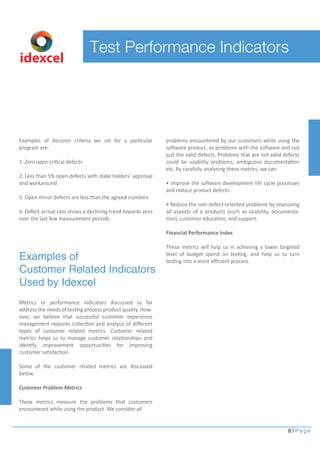 Test performance indicators | PDF
